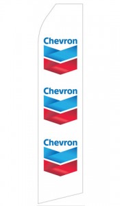 Chevron Gas Logo Econo Stock Flag - New York Banner Stands