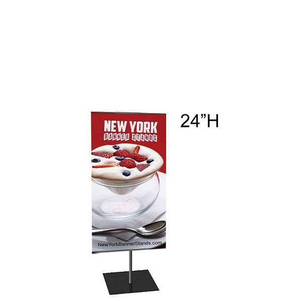 Classic Banner Stand Small 12 in. x 24 in. Double-Sided Graphic Package