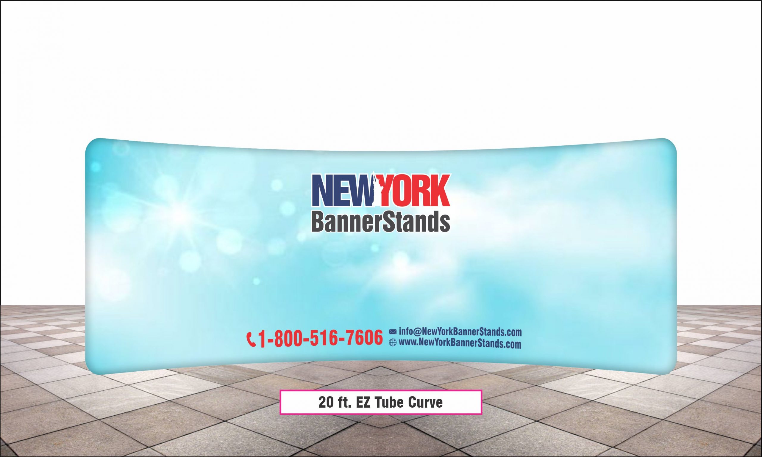 20 ft. EZ Tube Curve - New York Banner Stands