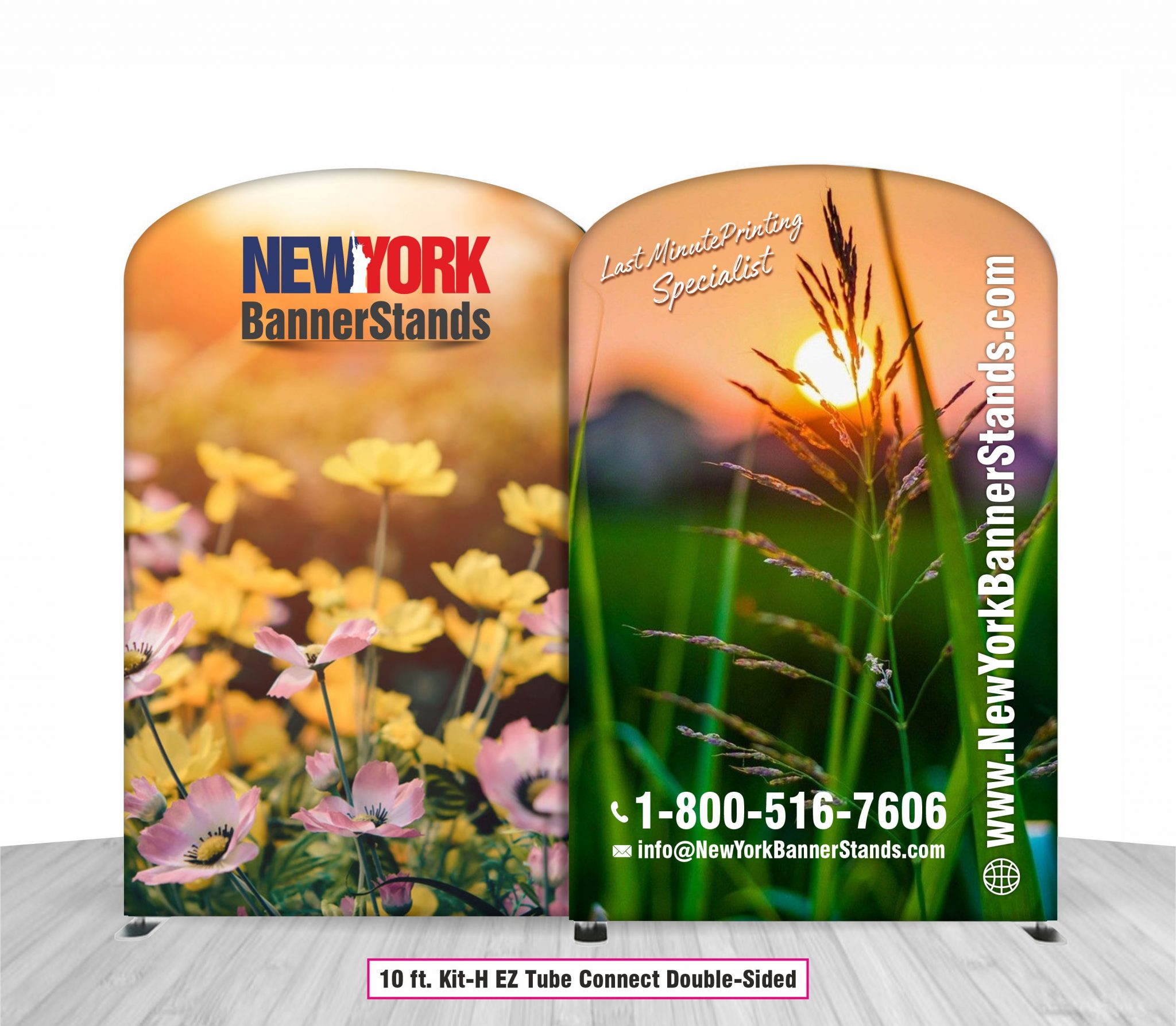 10 ft. Kit-H EZ Tube Connect Double-Sided - 10ft Tent Half Wall with ...