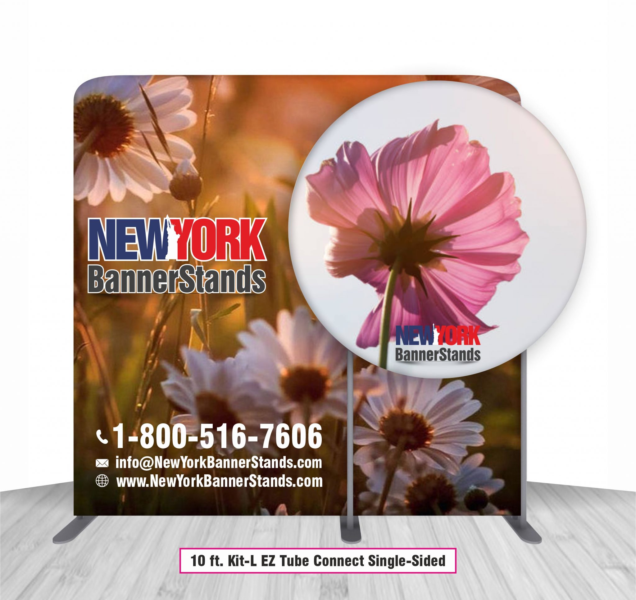 10 ft Kit L EZ Tube Connect – Single-Sided Lightweight Booth Display ...