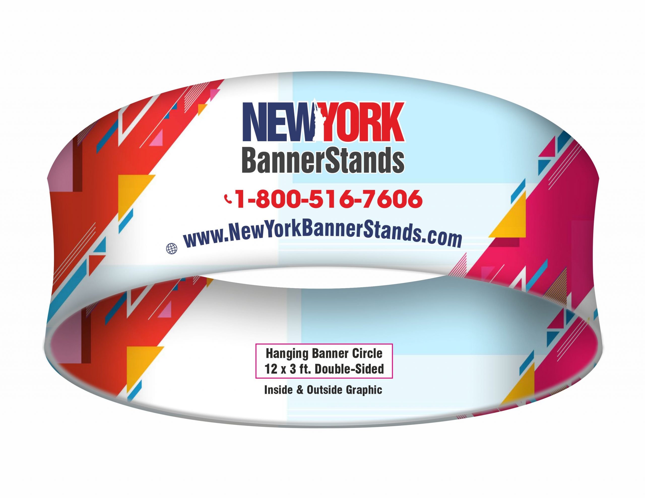 12 x 3 ft. Hanging Banner Circle - New York Banner Stands